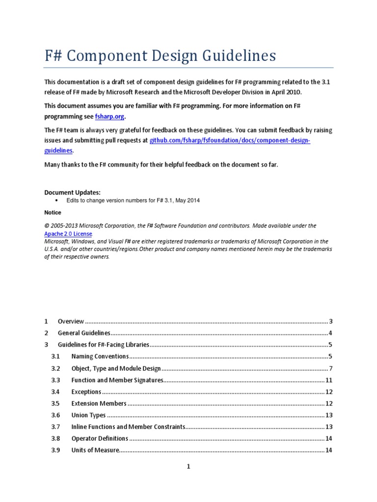 Fsharp Design Guidelines v14 | PDF | C Sharp (Programming Language ...