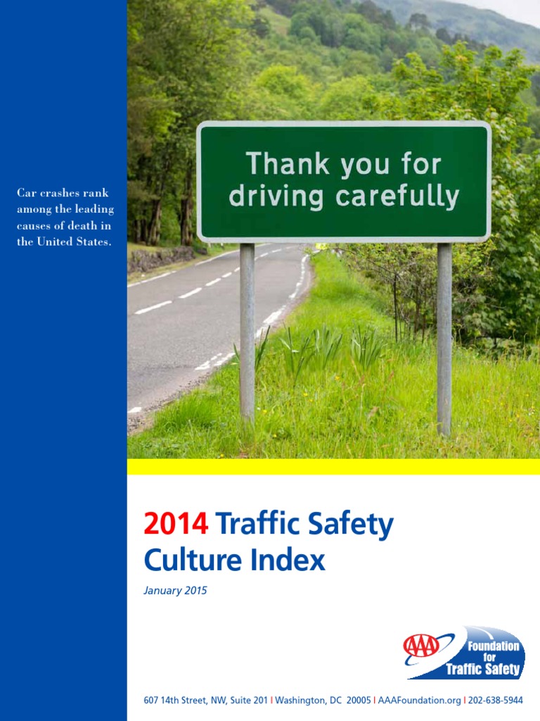 AAA 2014 Traffic Safety Culture Index Report | PDF | Driving Under The ...
