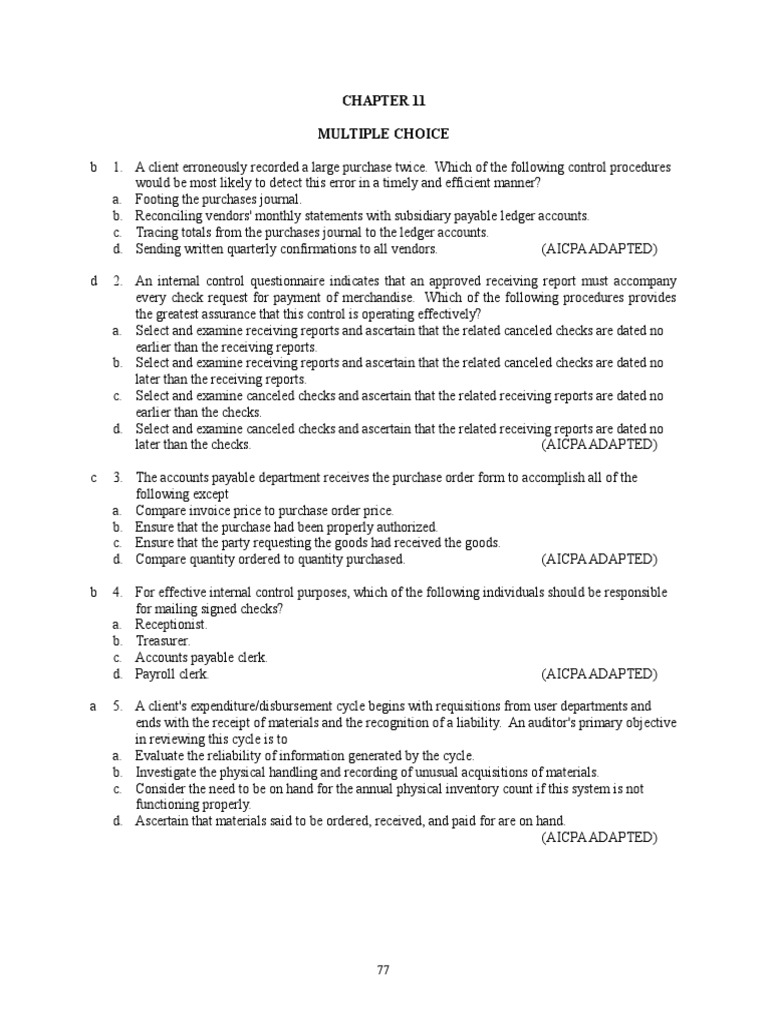 CH 11 | PDF | Accounts Payable | Cheque