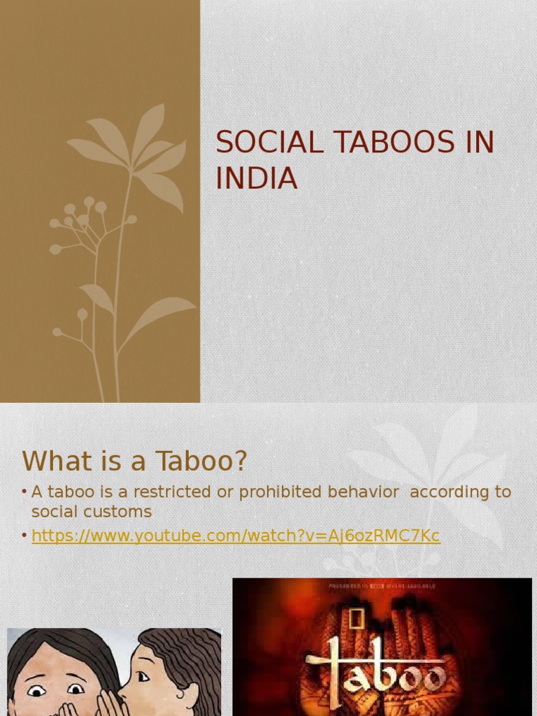 Indian Social Taboos Explained | PDF | Self-Improvement