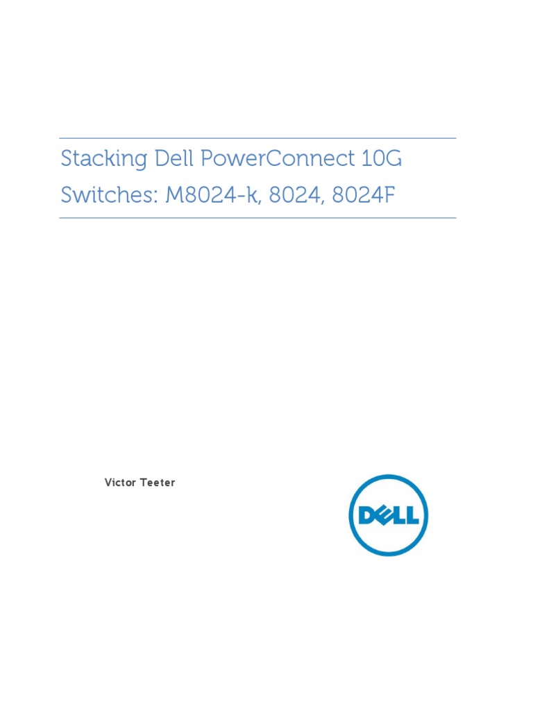 Stacking Dell PowerConnect 10G Switches M8024k 8024 8024F | PDF ...