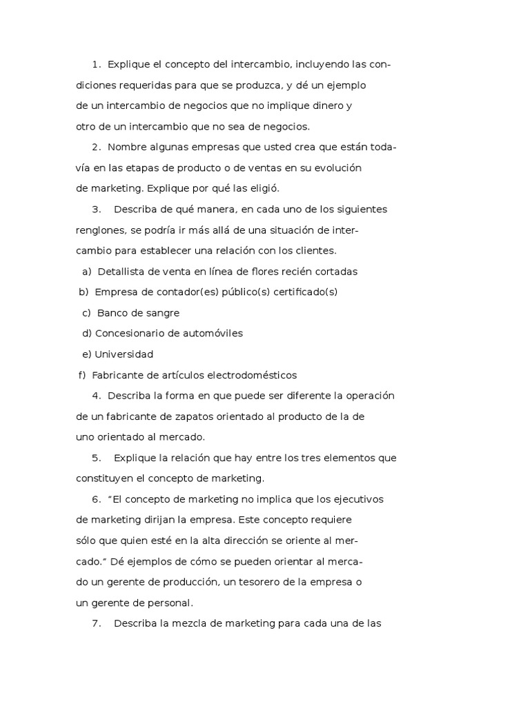 Significado y Ejemplos de Intercambio en Marketing | PDF | Marketing ...