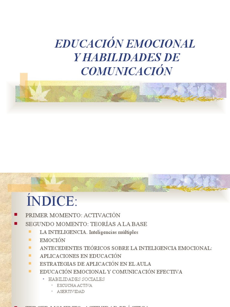 Cuadernillo PPT Educacion Emocional | PDF | Inteligencia emocional ...