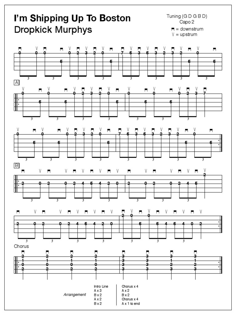 Shipping To Boston Banjo Tab | PDF | Leisure