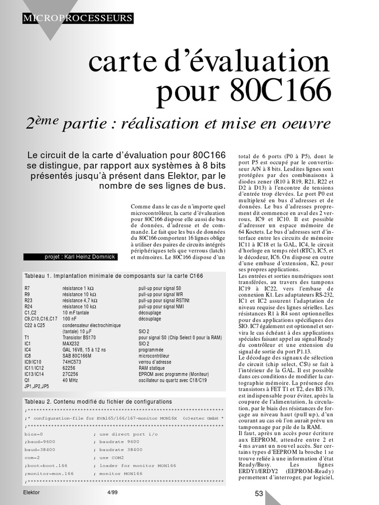 Carte D'évaluation 80c166 - Partie2 | PDF | Assembleur | C (Langage de programmation)