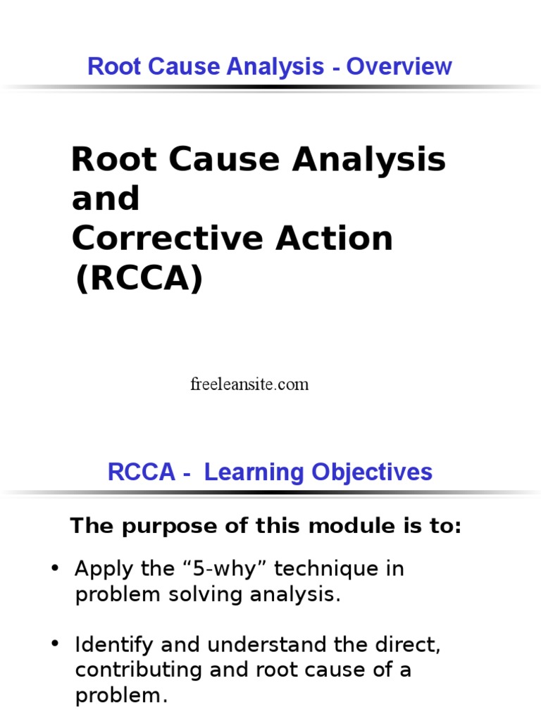 RCCA - Overview | PDF | Causality | Epistemology