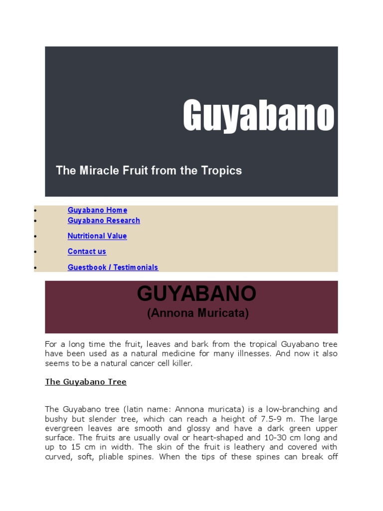 Guyabano | PDF | Cancer | Inflammation
