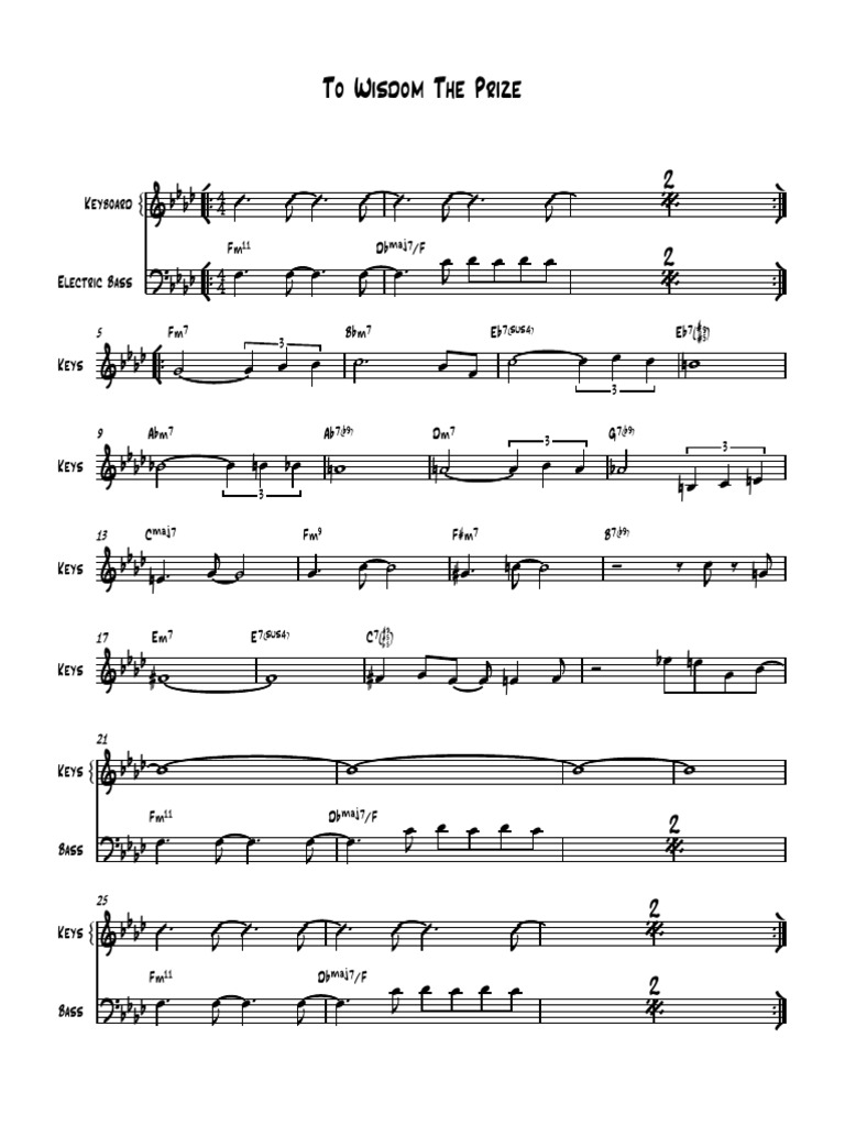 To Wisdom The Prize | PDF