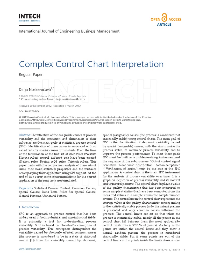 Complex Control Chart Interpretation | PDF | Statistical Hypothesis ...