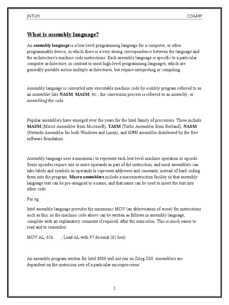 Alp Pdf Assembly Language Binary Coded Decimal 