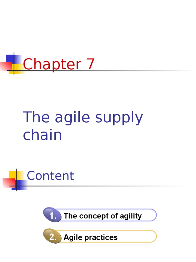 Agile Supply Chain | PDF | Supply Chain | Supply Chain Management