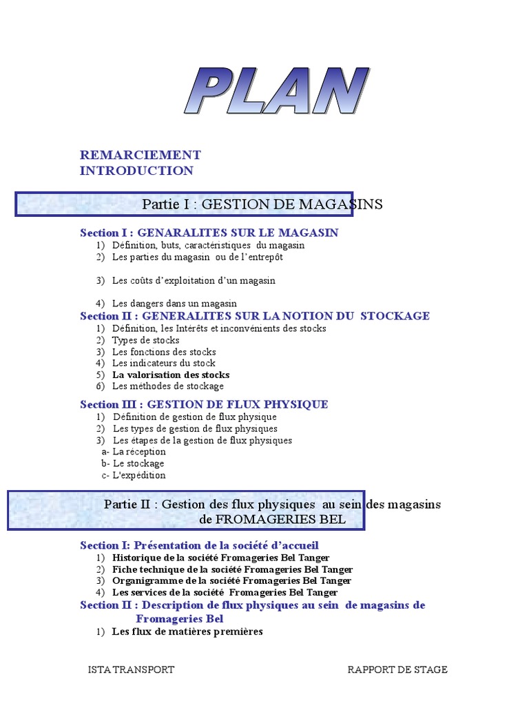 Gestion des Flux Physiques en Magasin | PDF | Inventaire | Stockage de ...
