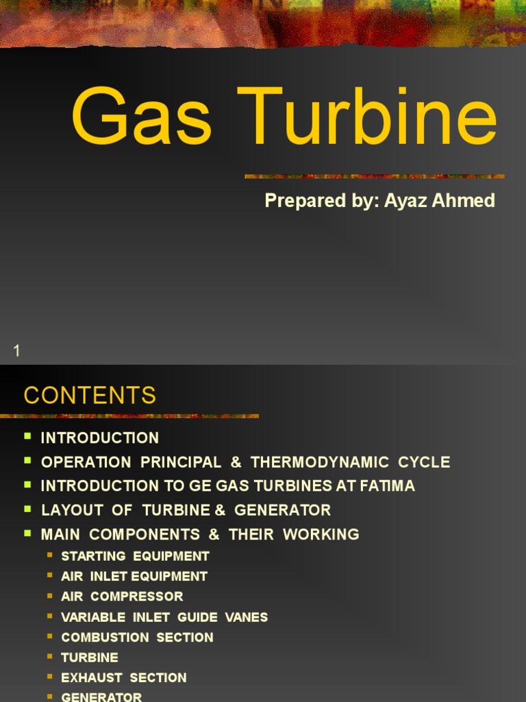 Gas Turbine | PDF | Gas Compressor | Gas Turbine