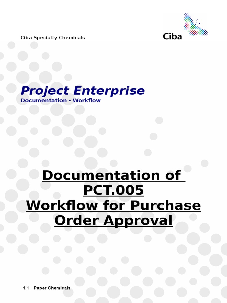 Documentation PCT.005 Workflow Purchase Order Approval | Download Free PDF | Specification ...