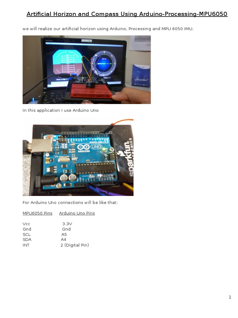 Artificial Horizon And Compass Using Arduino Pdf Computer Architecture Computer Engineering 