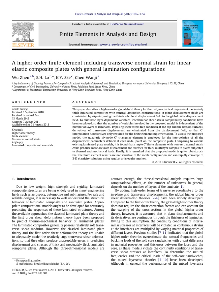 Thick Plate Shear Deformation | PDF | Linear Elasticity | Deformation ...