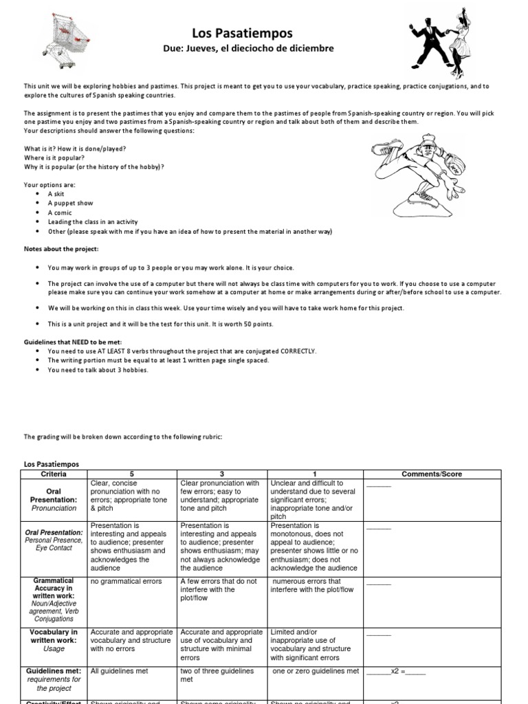 Hobbies Project: Exploring Pasatiempos | PDF | Linguistics | Onomastics