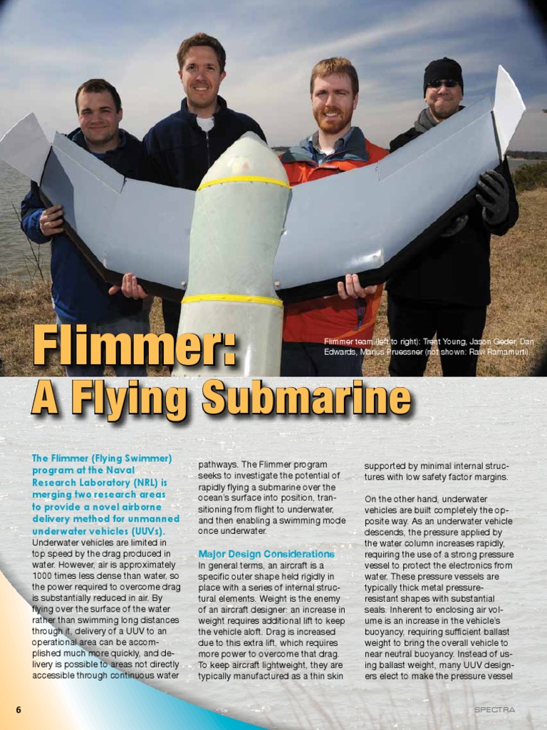Flimmer: A Flying Submarine - Spectra 2014 | PDF | Aircraft | Flight