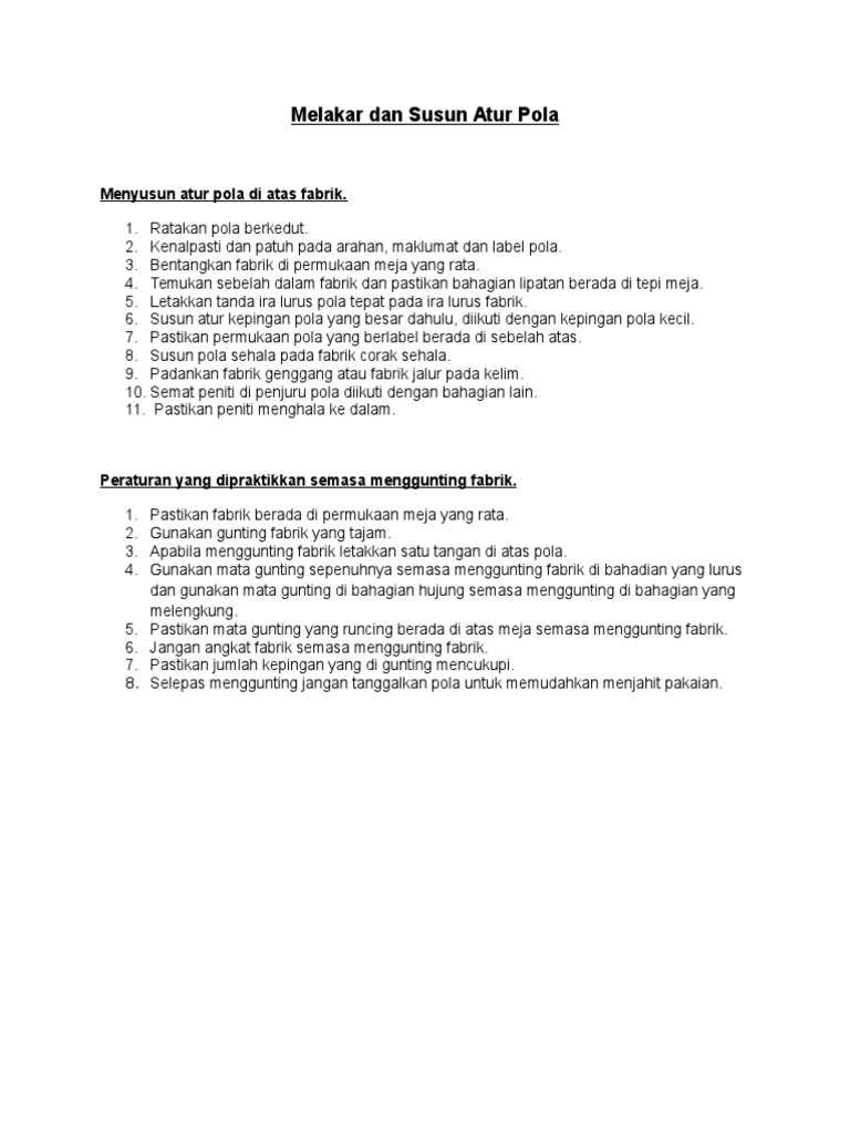 Melakar Dan Susun Atur Pola | PDF