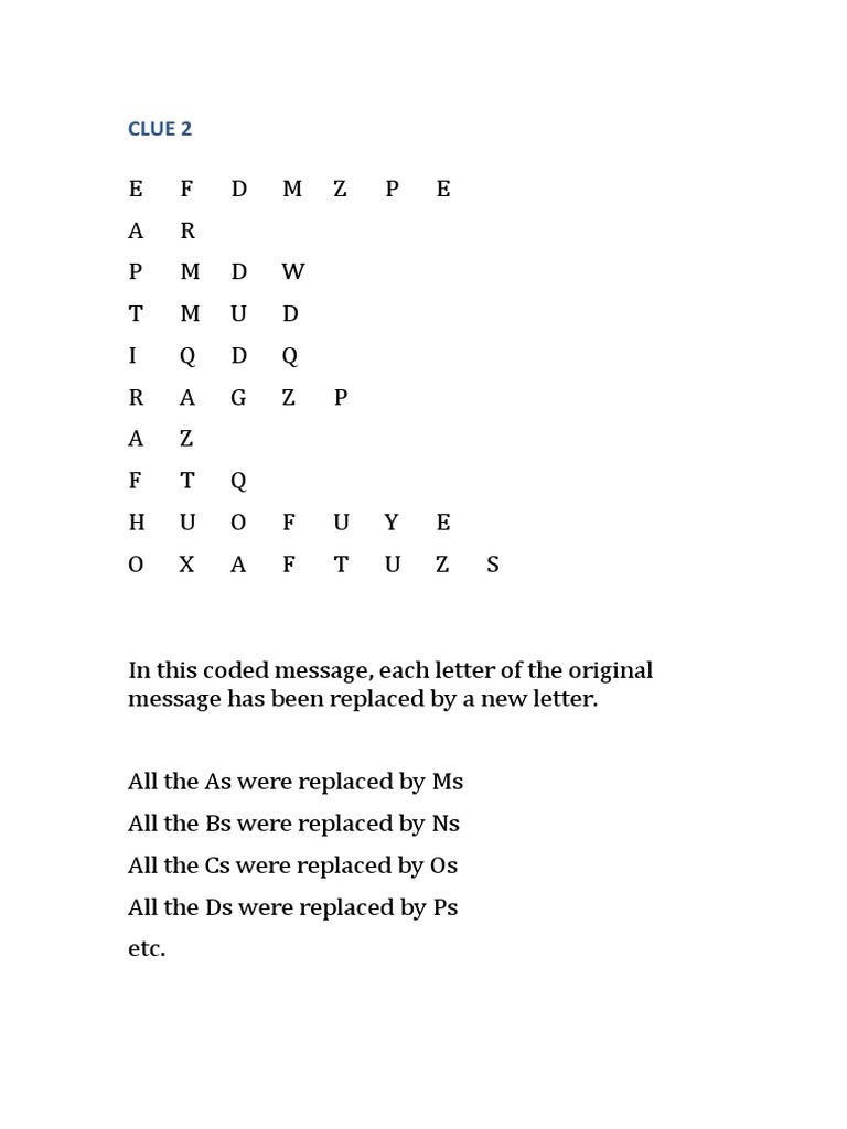 Coded Message Letter Substitution | PDF