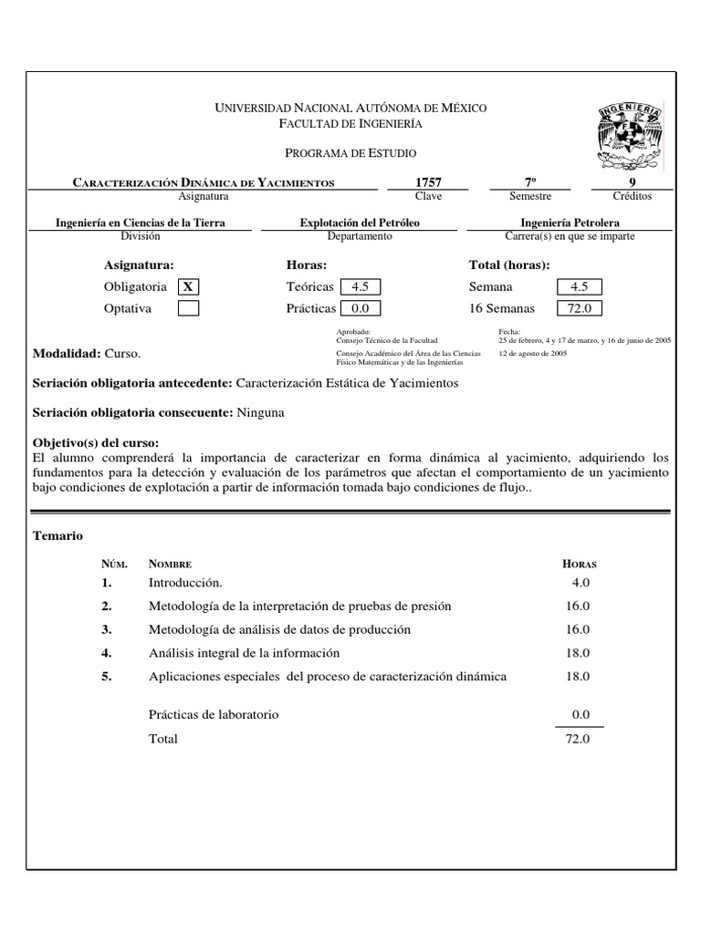 Caracterizacion Dinamica de Yacimientos | PDF | Ingeniería | Ciencia y ...