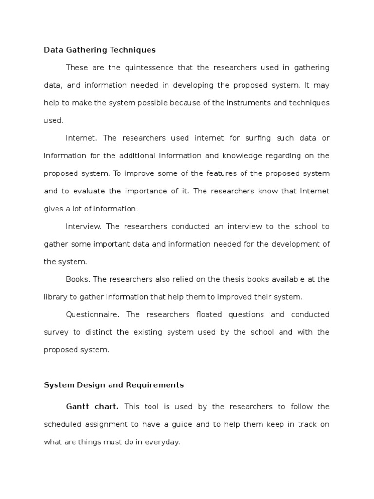 Data Gathering Techniques | PDF | Data | Survey Methodology
