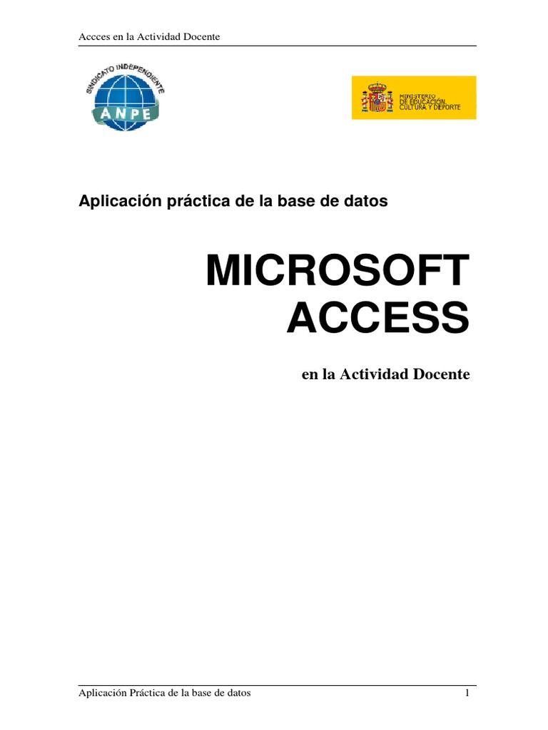 Introducción A Access | PDF | Tabla (base de datos) | Point and Click