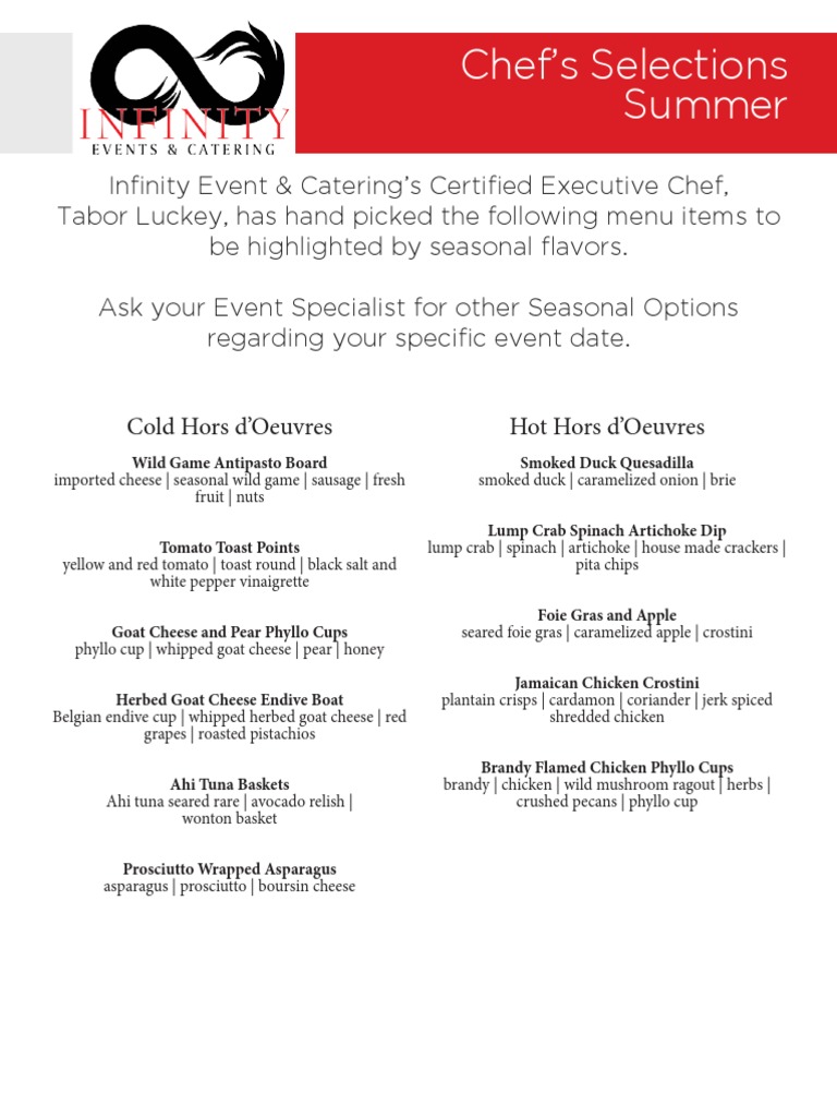 Chef Selections | Download Free PDF | Hors D'oeuvre | Salad
