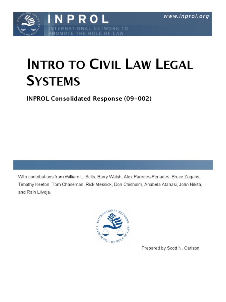 Introduction to Civil Law Systems | PDF | Precedent | Lawyer