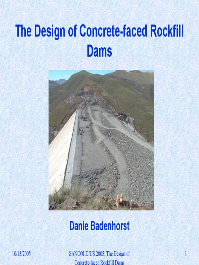 Concrete-faced Rockfill Dam Design | PDF | Dam | Infrastructure