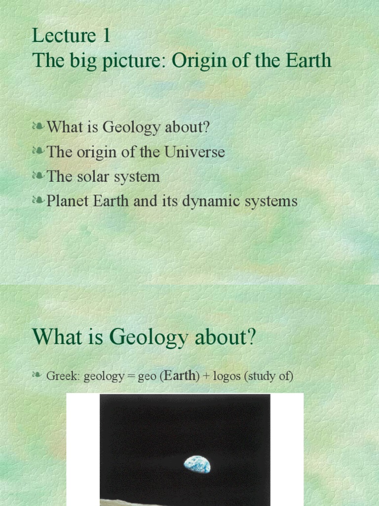 The Big Picture: Origin of The Earth | PDF | Planets | Earth