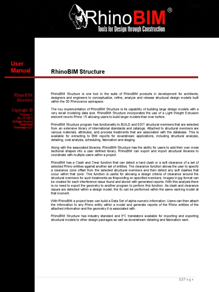 Rhino Bim Manual | PDF | Button (Computing) | Angle