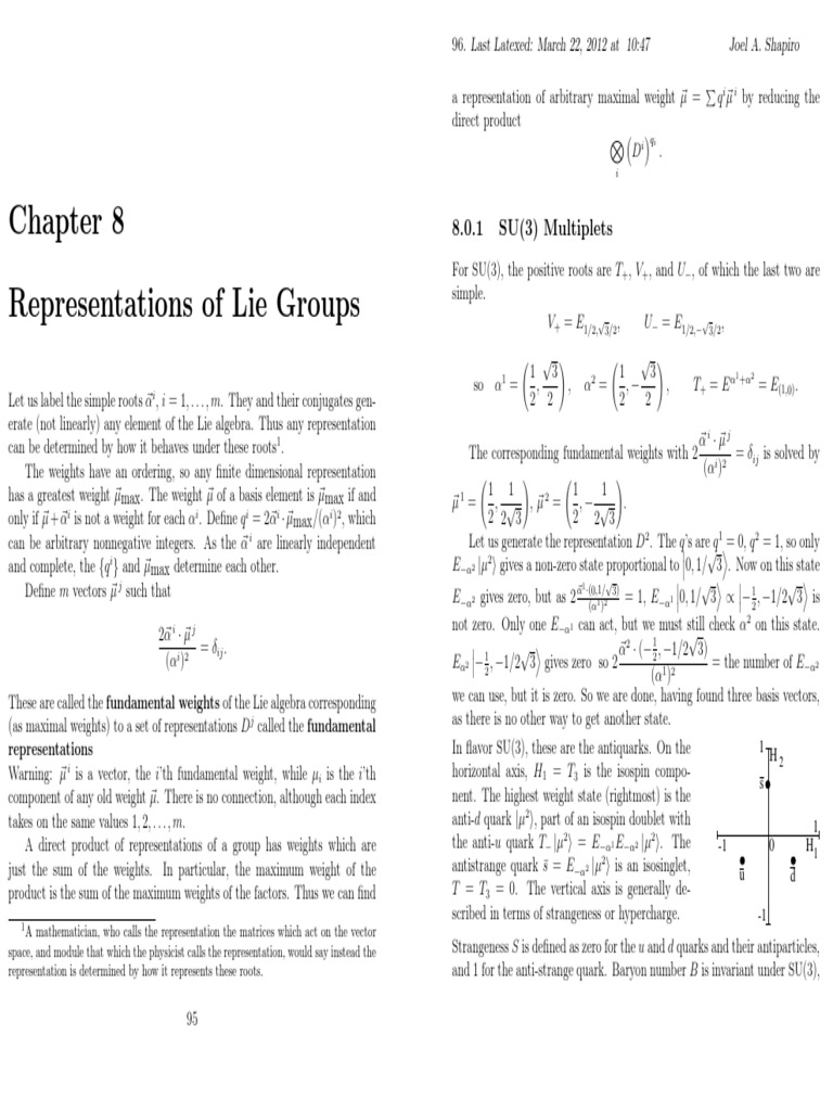 Representations of Lie Groups: 8.0.1 SU (3) Multiplets | PDF | Quark ...