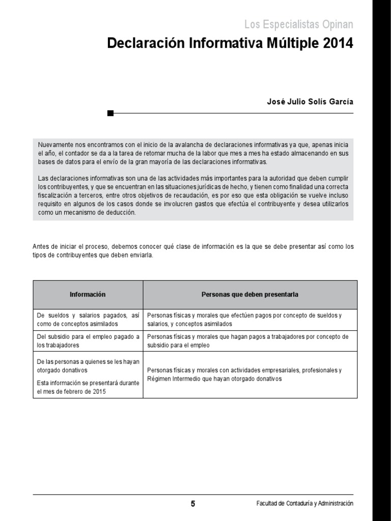 611 01 Declaración Informativa Múltiple 2014 Impuestos Point And Click