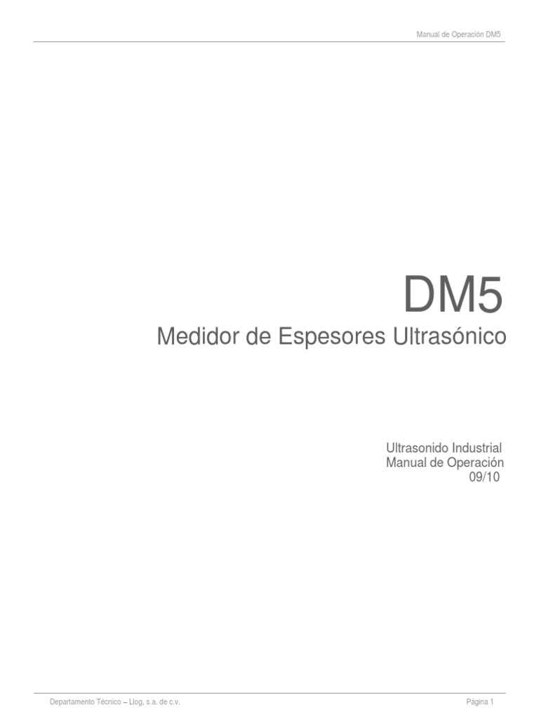 Manual de Operación DM5E PDF | PDF | Calibración | Contraseña