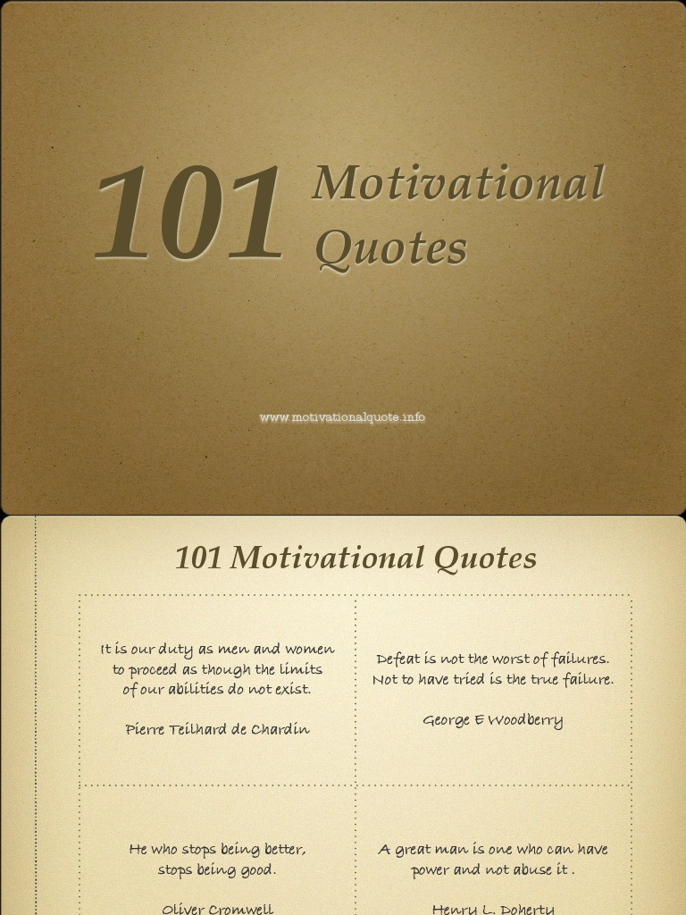 101 Inspiring Motivational Quotes | PDF