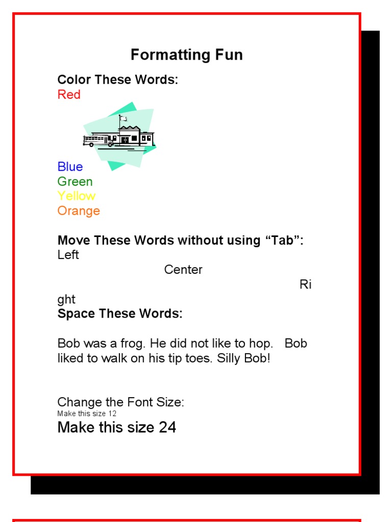 Fun Formatting Activities for Kids | PDF