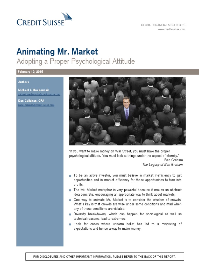 Animating Mr. Market | PDF | Arbitrage | Benjamin Graham
