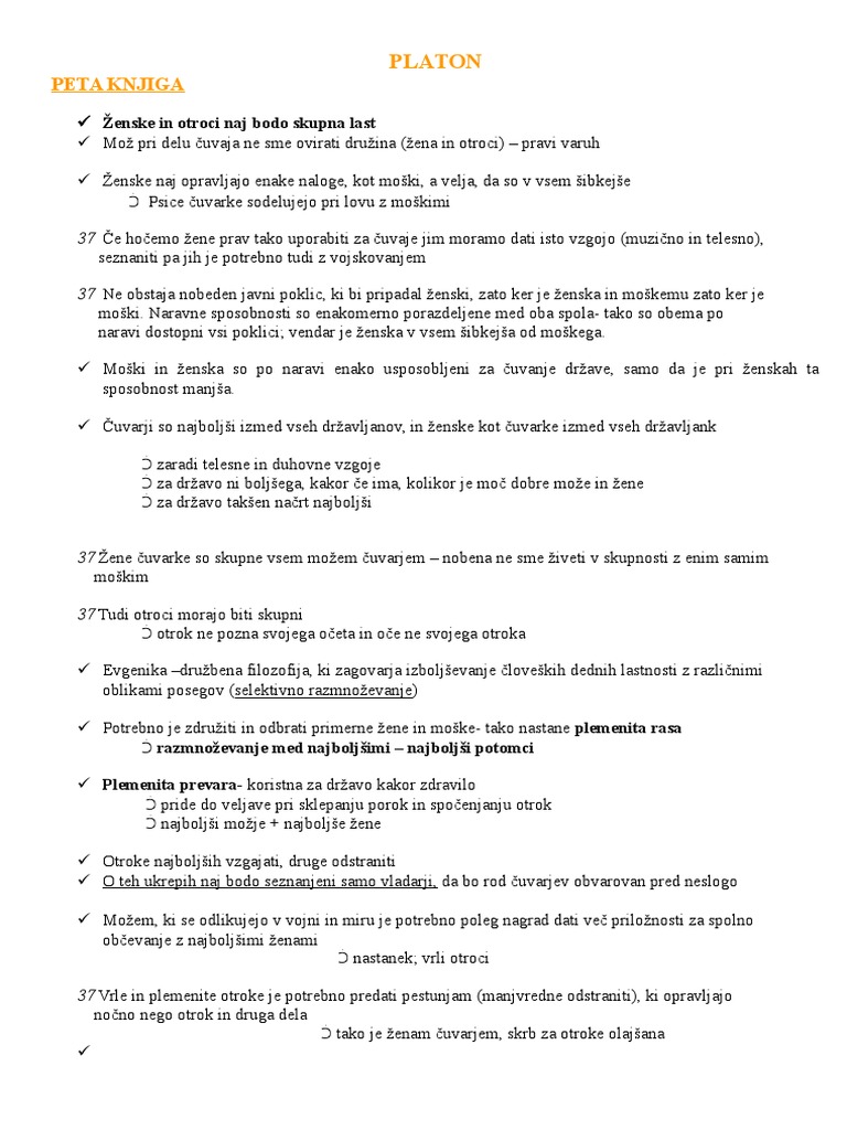 Država (Platon) 5 | PDF