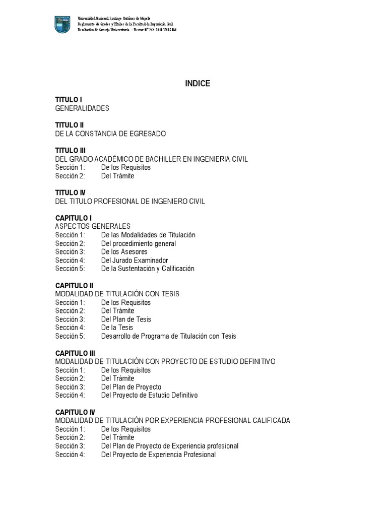 Reglamento de Grados y Titulos de La Fic-10 Nov2010 | PDF | Ingeniero civil | Titulo academico