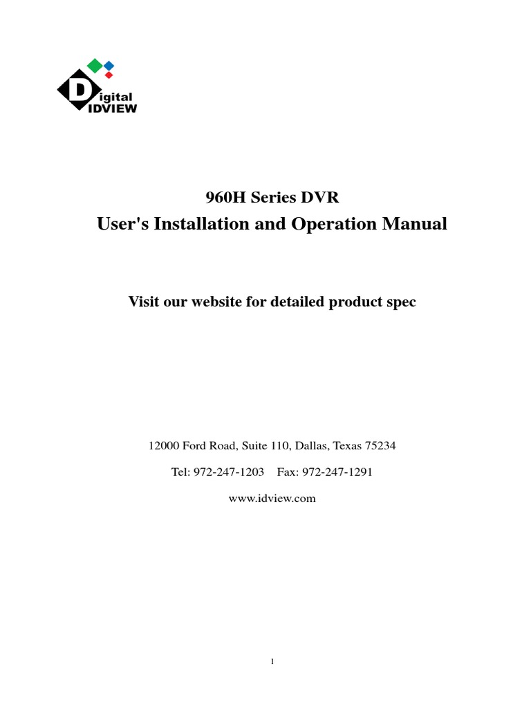 DVR User Manual | Download Free PDF | Power Supply | Digital Video Recorder
