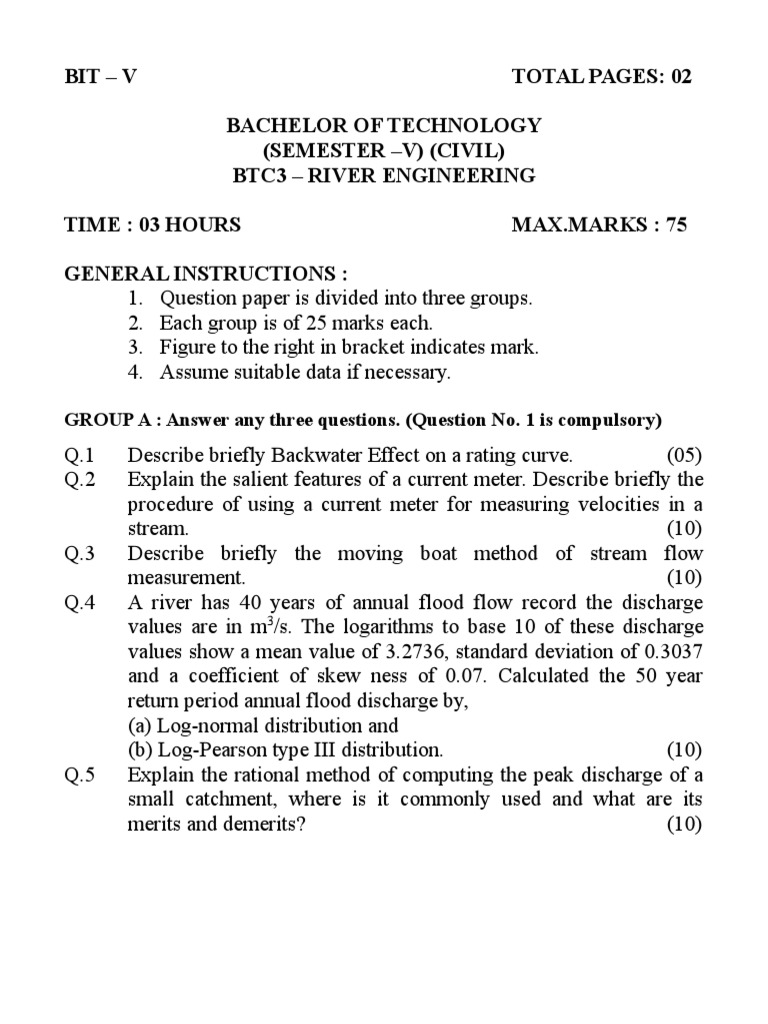 Btc3 - River Engineering | PDF