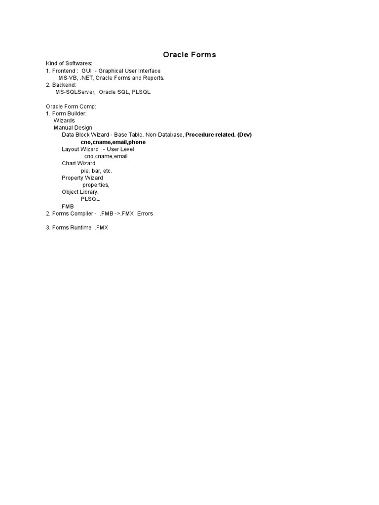 Oracle Forms | PDF