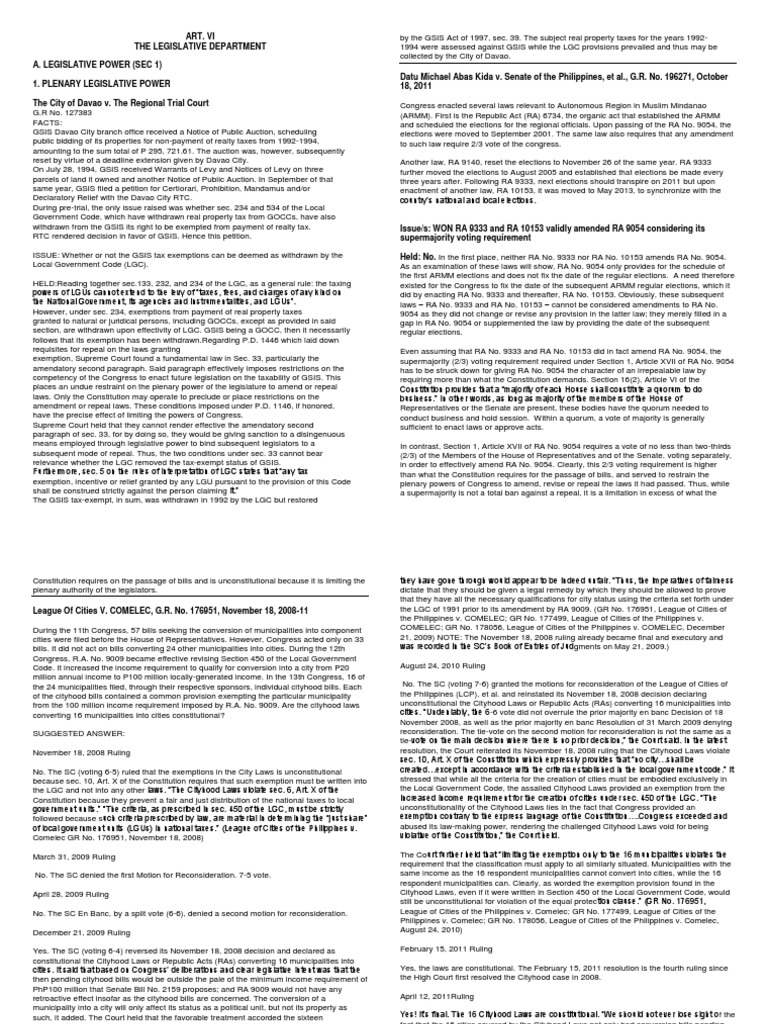Consti 1: 2nd Exam Cases | PDF | Capital Punishment | Value Added Tax