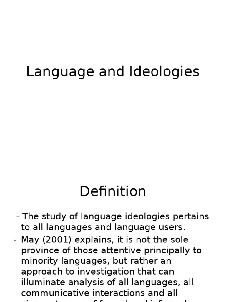 Understanding Language Ideologies | PDF