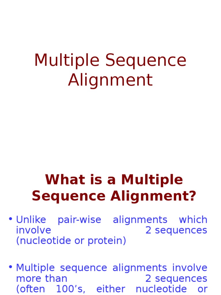 Multiple Sequence Alignment | PDF | Sequence Alignment | Protein Domain