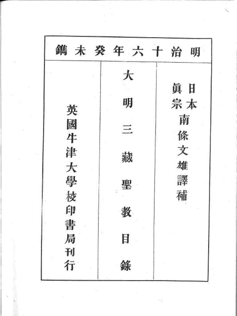 A Catalogue of the Chinese Tripitaka | Mahayana | Sanskrit