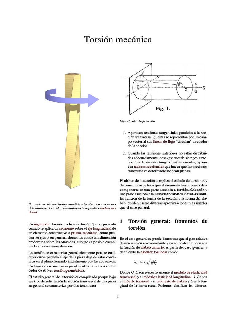 Torsion | Mecanica clasica | Ingeniería mecánica