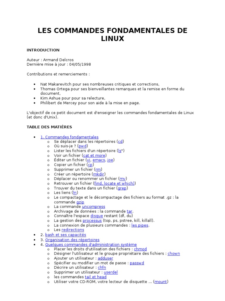 Commandes Linux | PDF