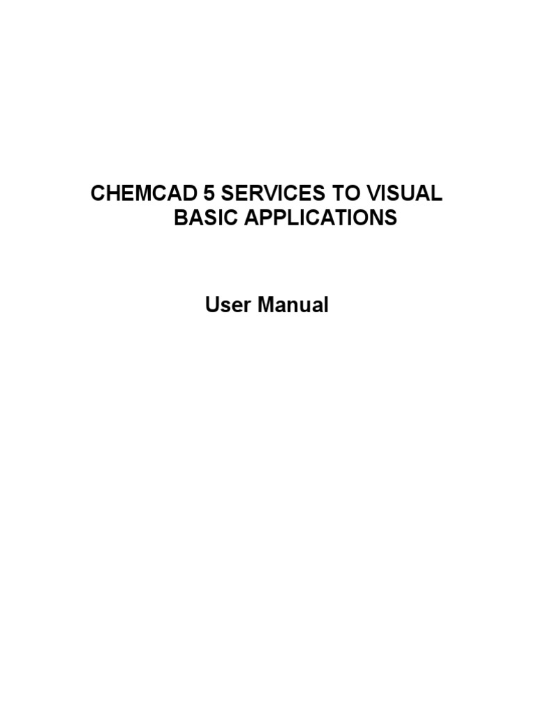 Chemcad 5 Services To Visual Basic Applications | PDF | Reaction Rate | Microsoft Excel